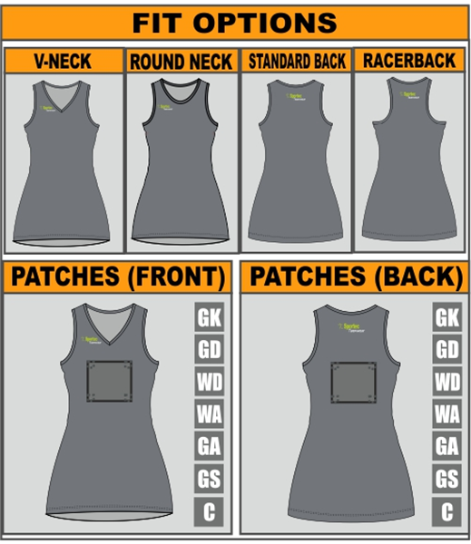 Sublimation Netball Dress (Cloud)